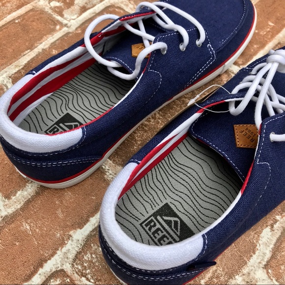 Reef | Shoes | Reef Deckhand 3 Tx Navy Americana Mens Boat Shoes | Poshmark